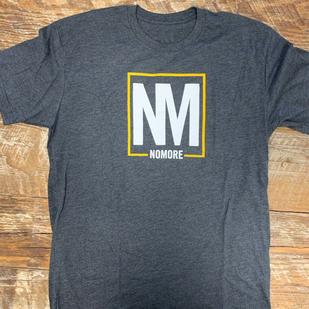 NM Sq Logo T-Shirt - The No More Foundation | A Non-Profit Organization ...